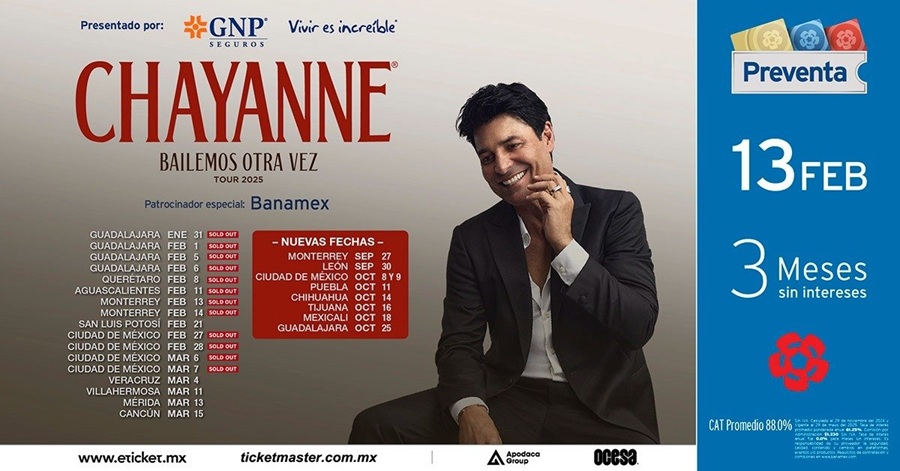 Chayanne abre una Segunda Etapa de su Gira Por México - AlternativaTlx Chayanne abre una Segunda Etapa de su Gira Por México - AlternativaTlx